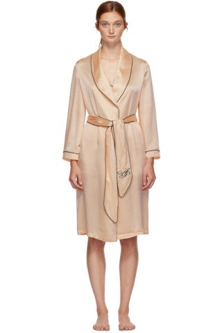 Agent Provocateur + Pink Silk Classic Short Robe