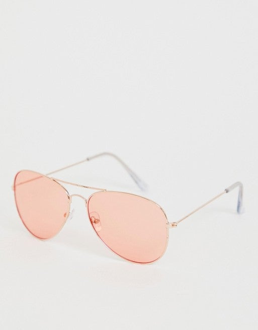 ASOS + pink aviators