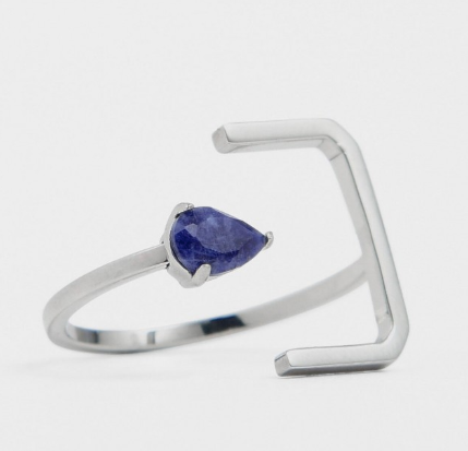 Charles & Keith + SODALITE STONE ANGULAR RING