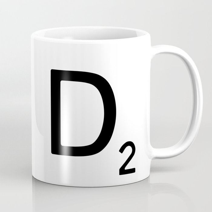 EK Art Prints + Custom Scrabble Letter Mug