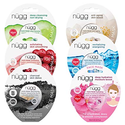 nugg + Face Mask Combo Pack of 6 Gel Face Masks