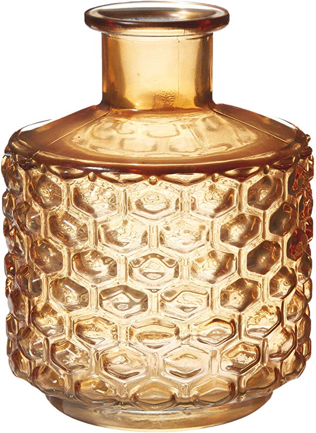 Bloomingville + Glass Vase With Embossed Design