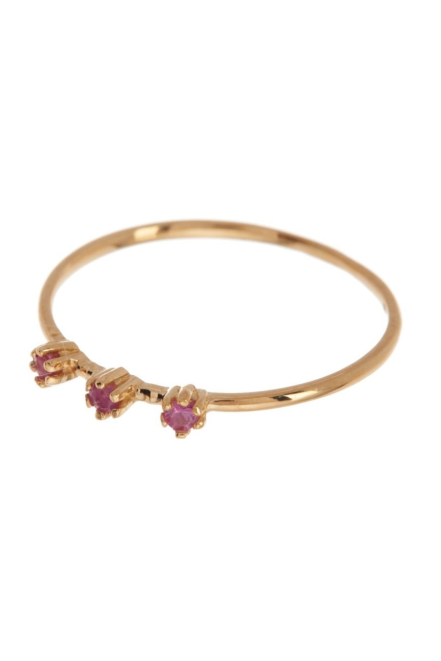 Bony Levy + 18K Yellow Gold Triple Ruby Ring