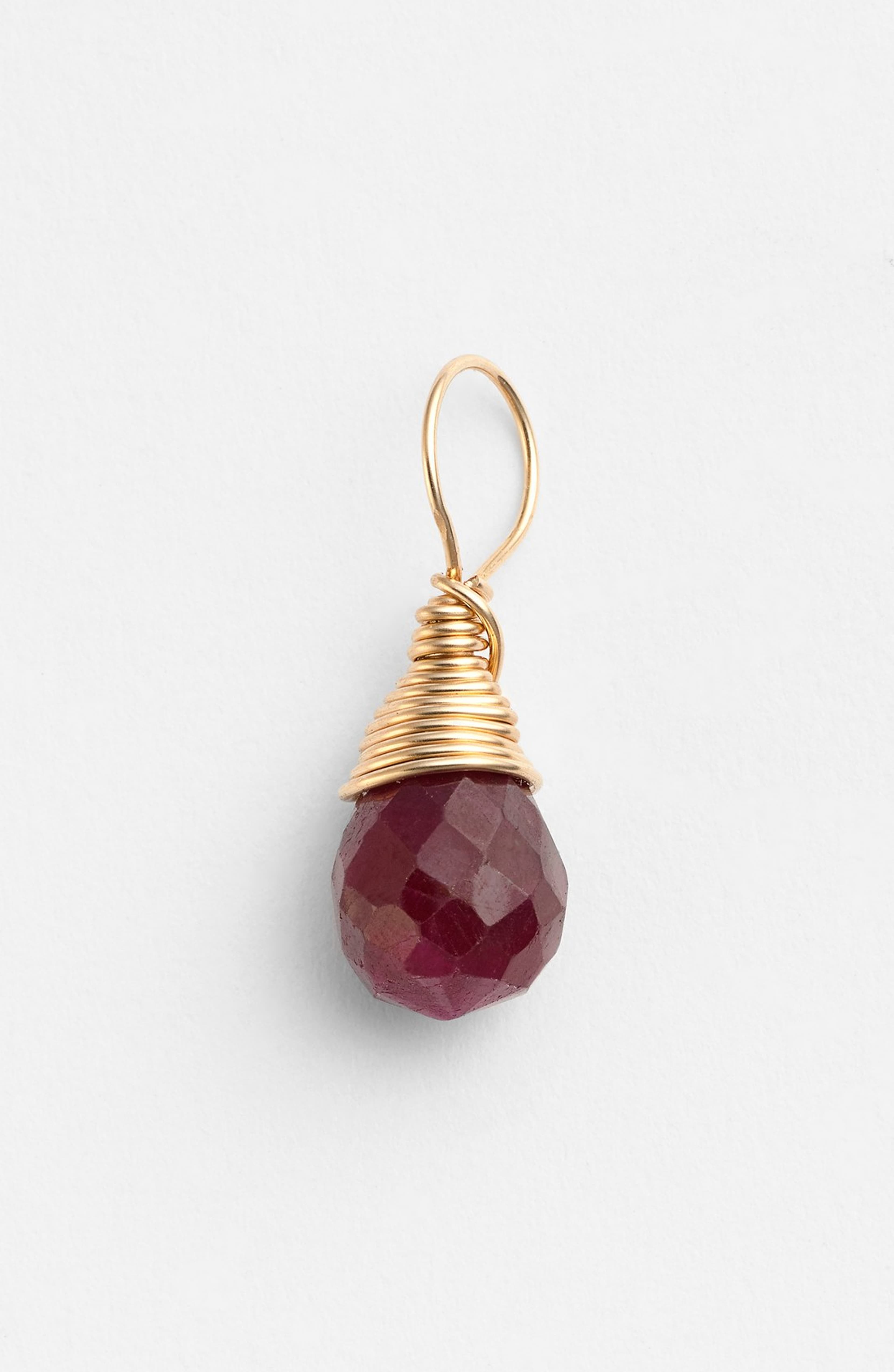 Nashelle + 14K Gold Fill And Faceted Ruby Charm