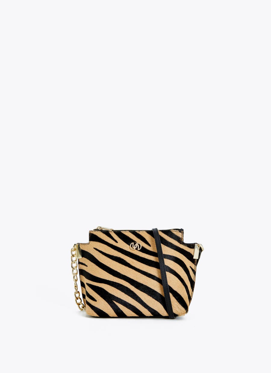 Uterqüe + Animal print crossbody bag
