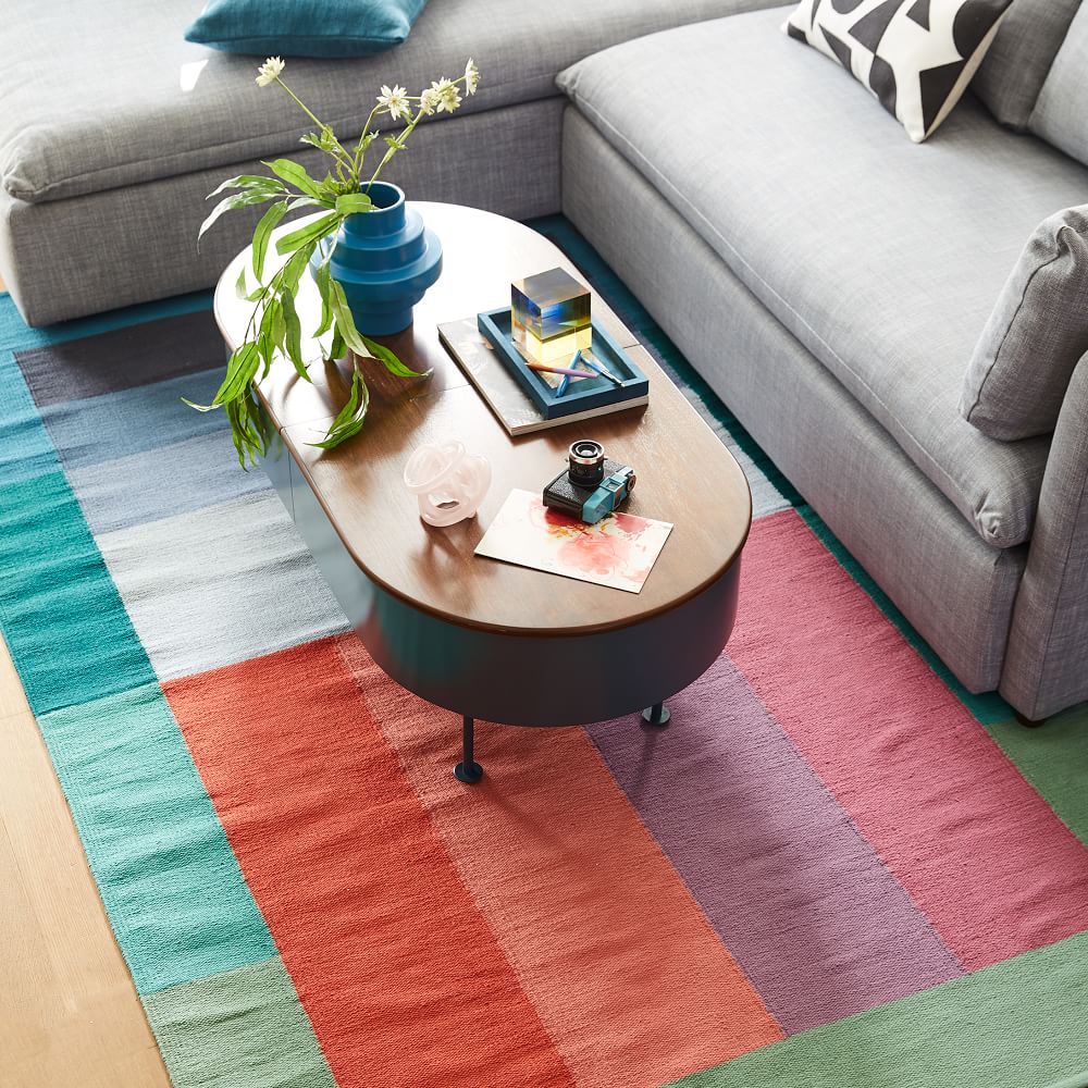 West Elm + Margo Selby Stripe Block Rug (5’x8′)