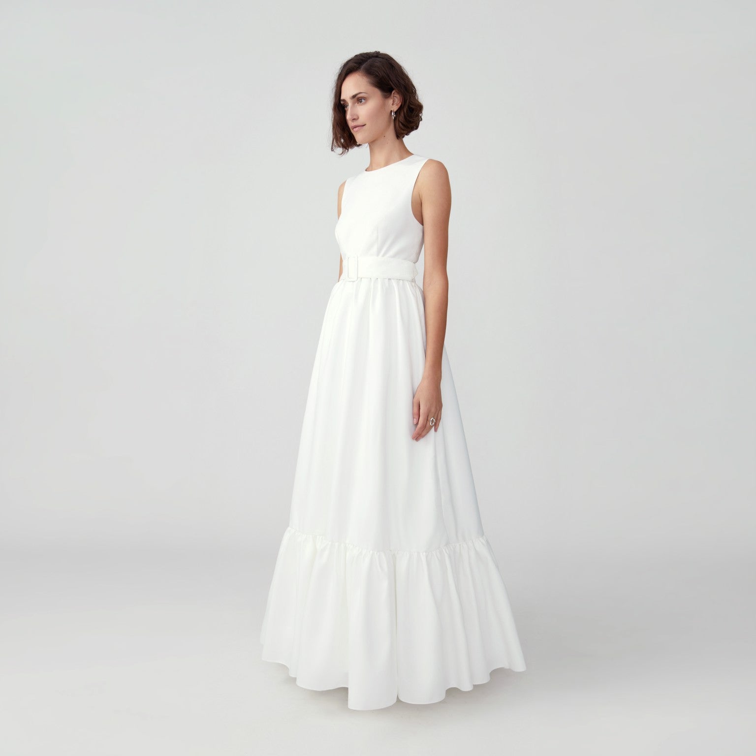 Fame & Partners + Gathered Belted Gown