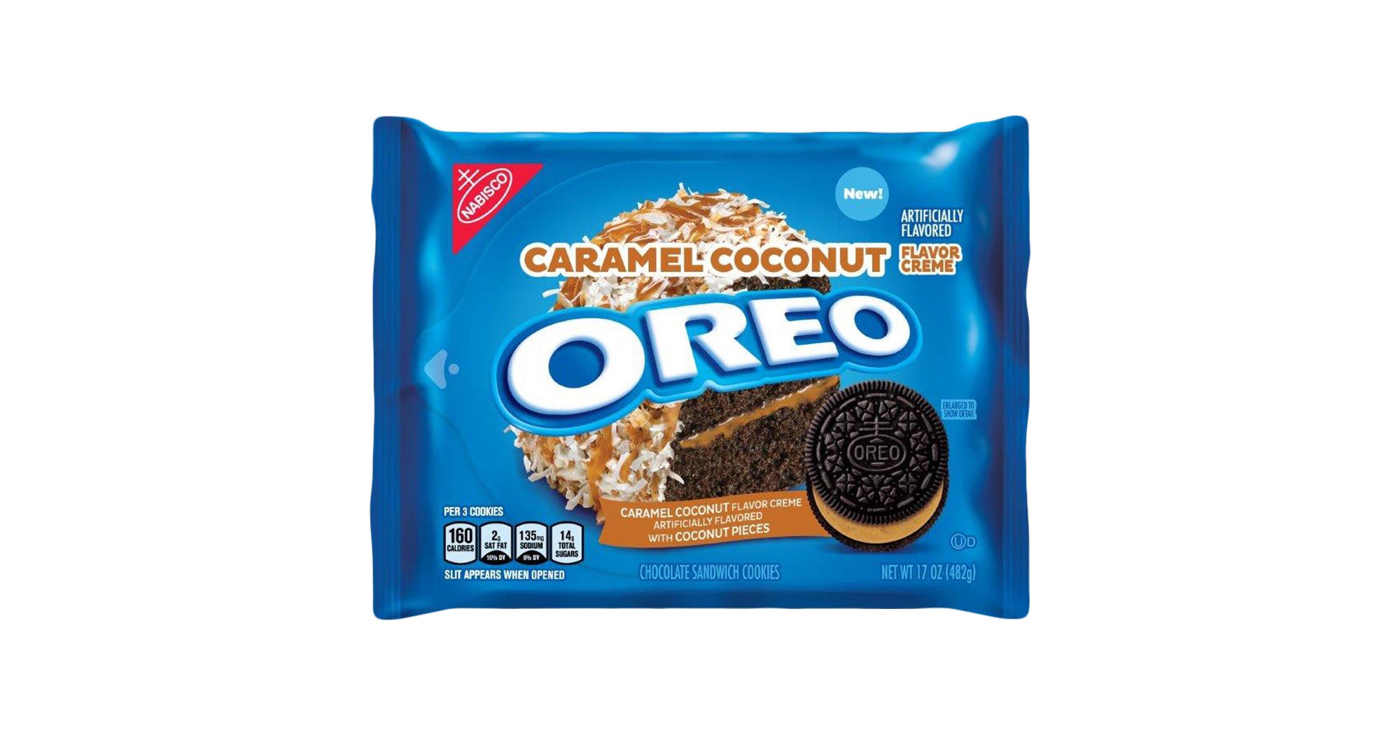 Oreo Chocolate Sandwich Cookies Caramel Coconut Flavored New Oreo