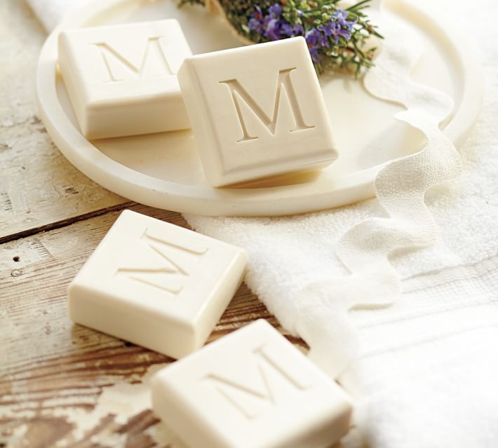 Pottery Barn + Monogrammed Square Soaps