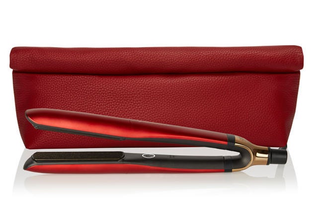 GHD + platinum+ deep scarlet styler