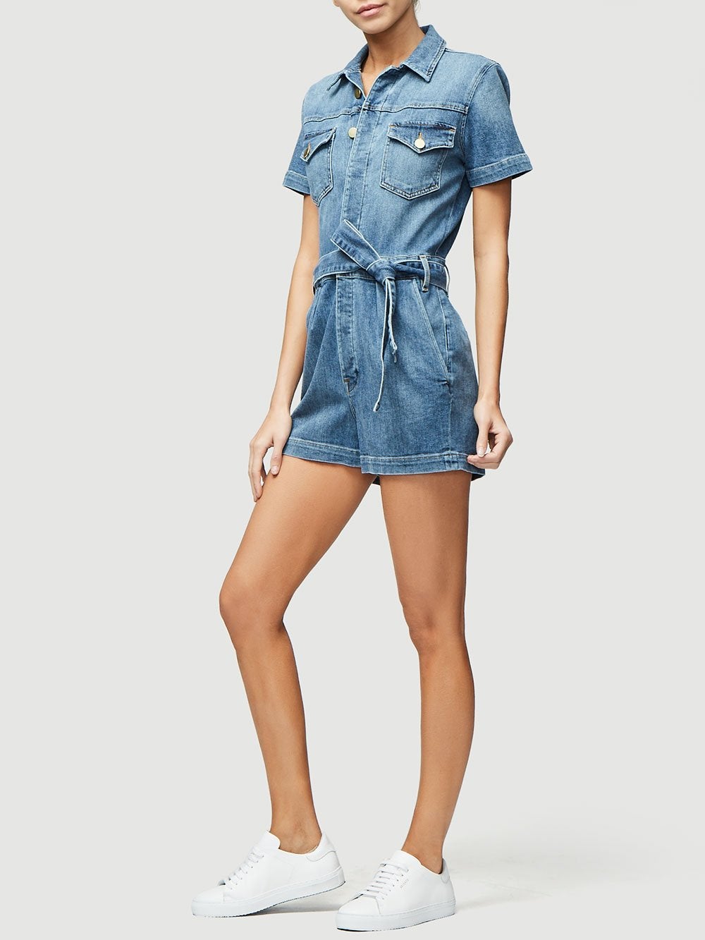 Frame + Pleated Coverall Short
