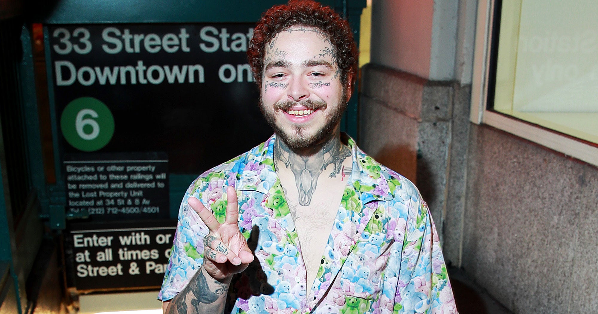 Post Malone Says He's Not On Drugs At Concert