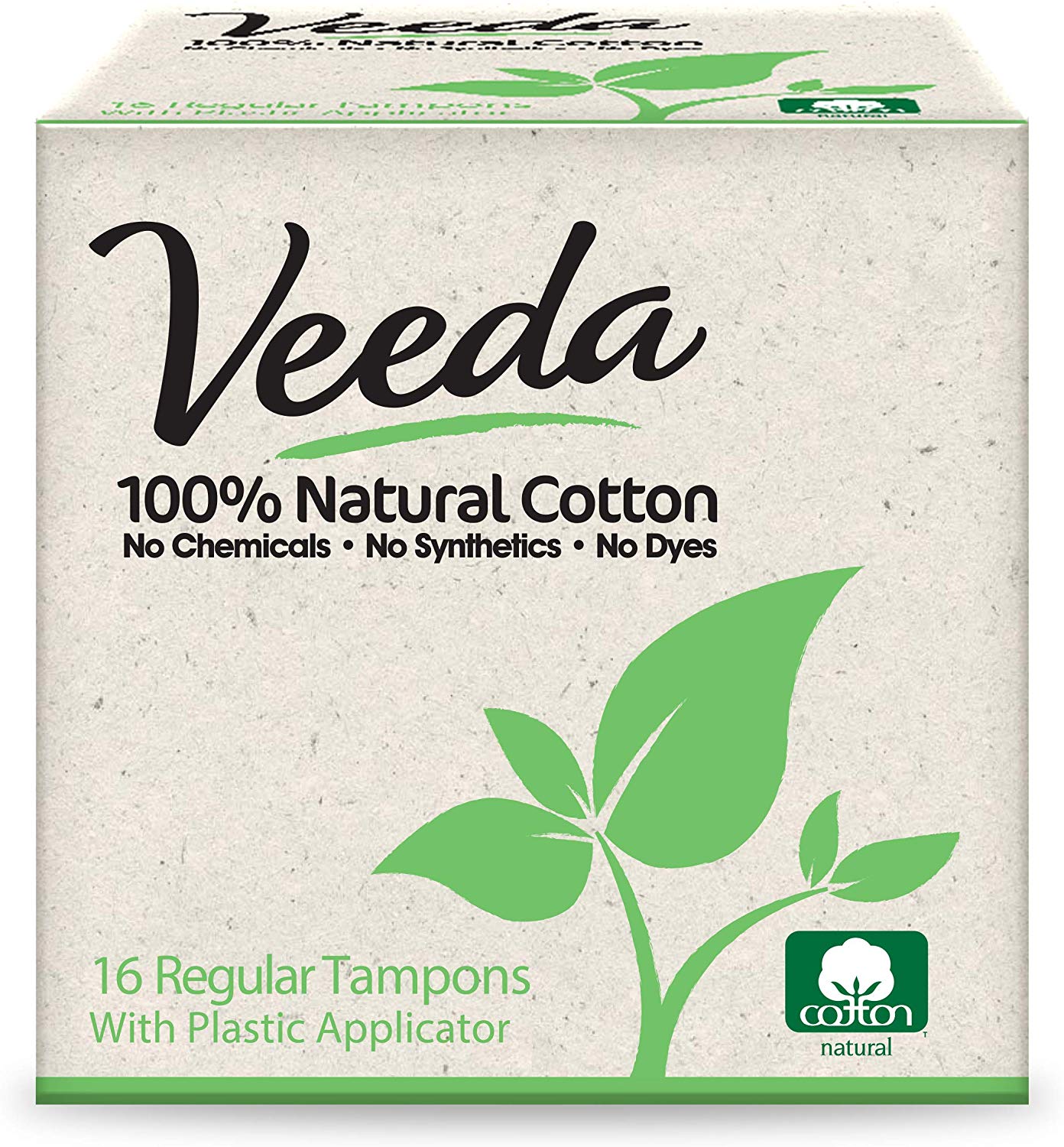 Veeda + Veeda Natural Cotton Tampons