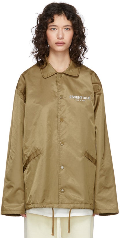 Essentials + Tan Logo Jacket