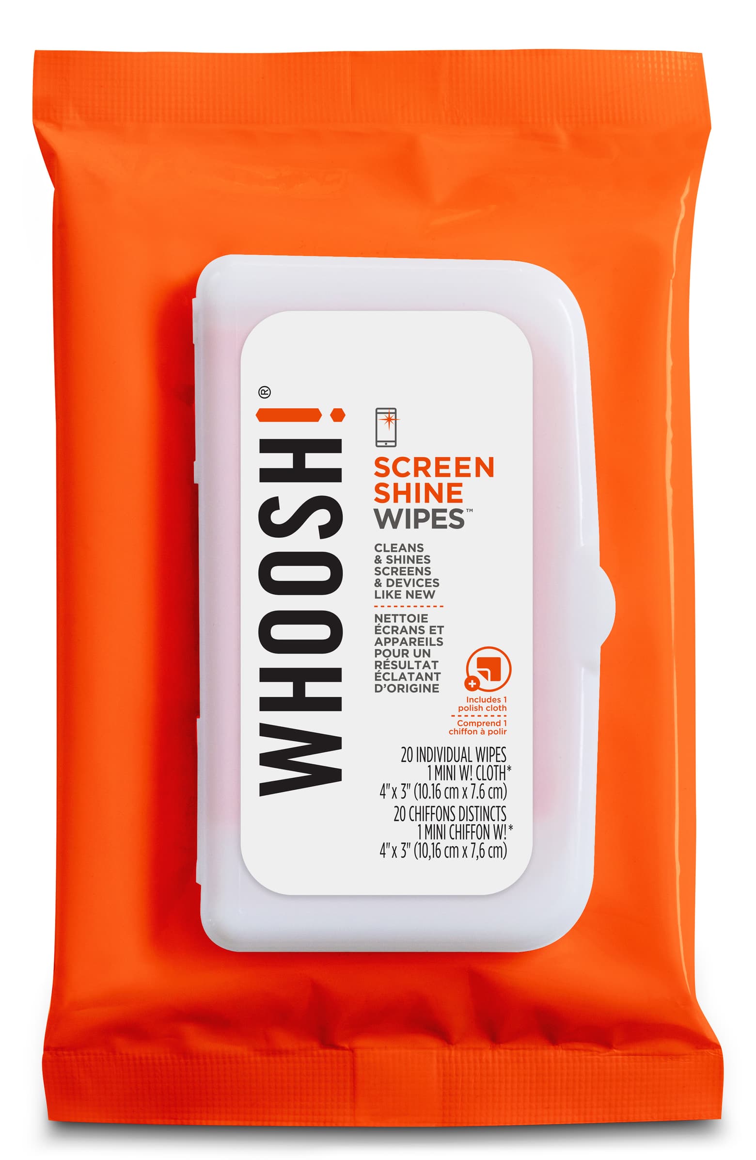 WHOOSH! + 2-Pack Screen Shine Wipes
