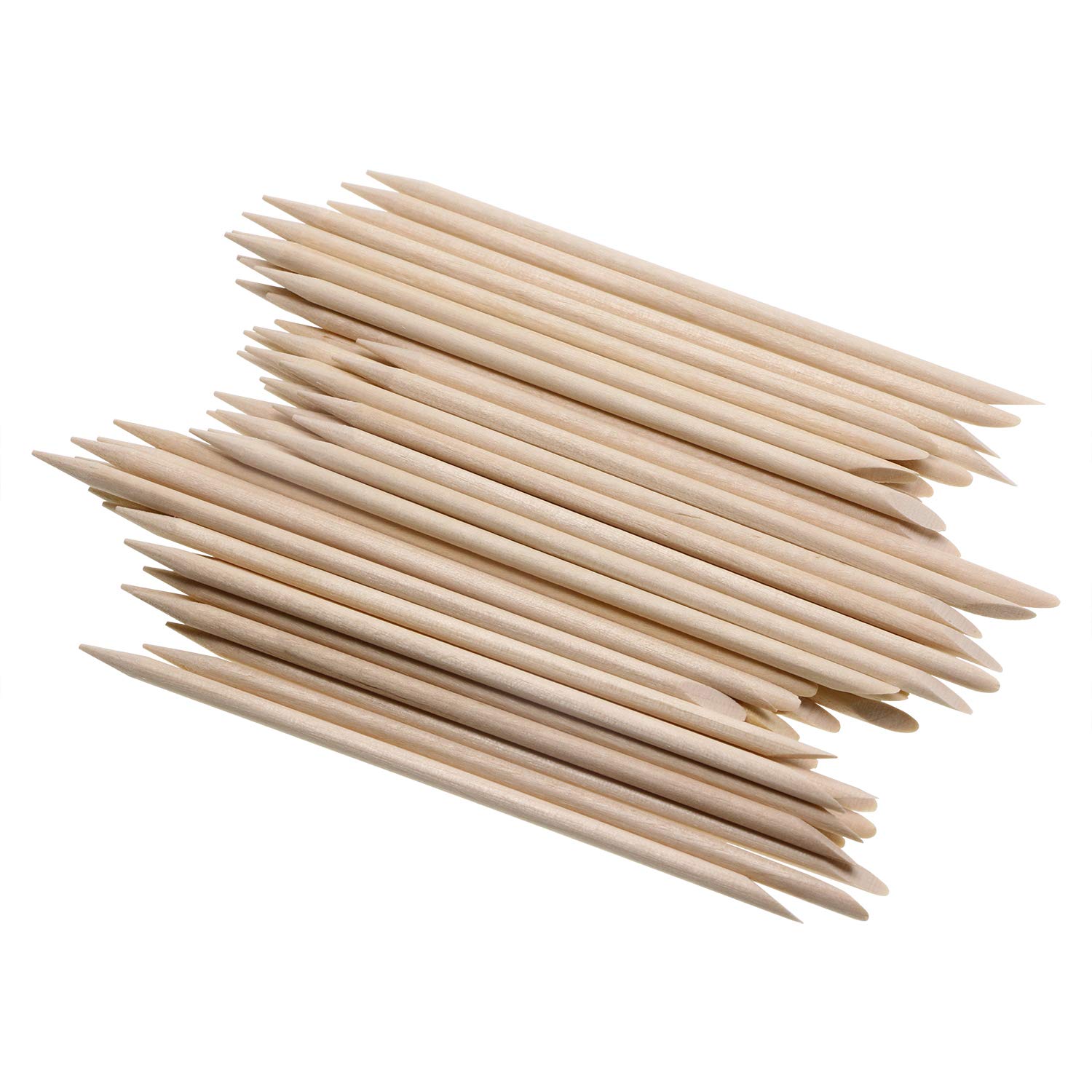 Mini Sticks + 50 Pcs Orange Wood Nail Sticks Double Sided Multi ...