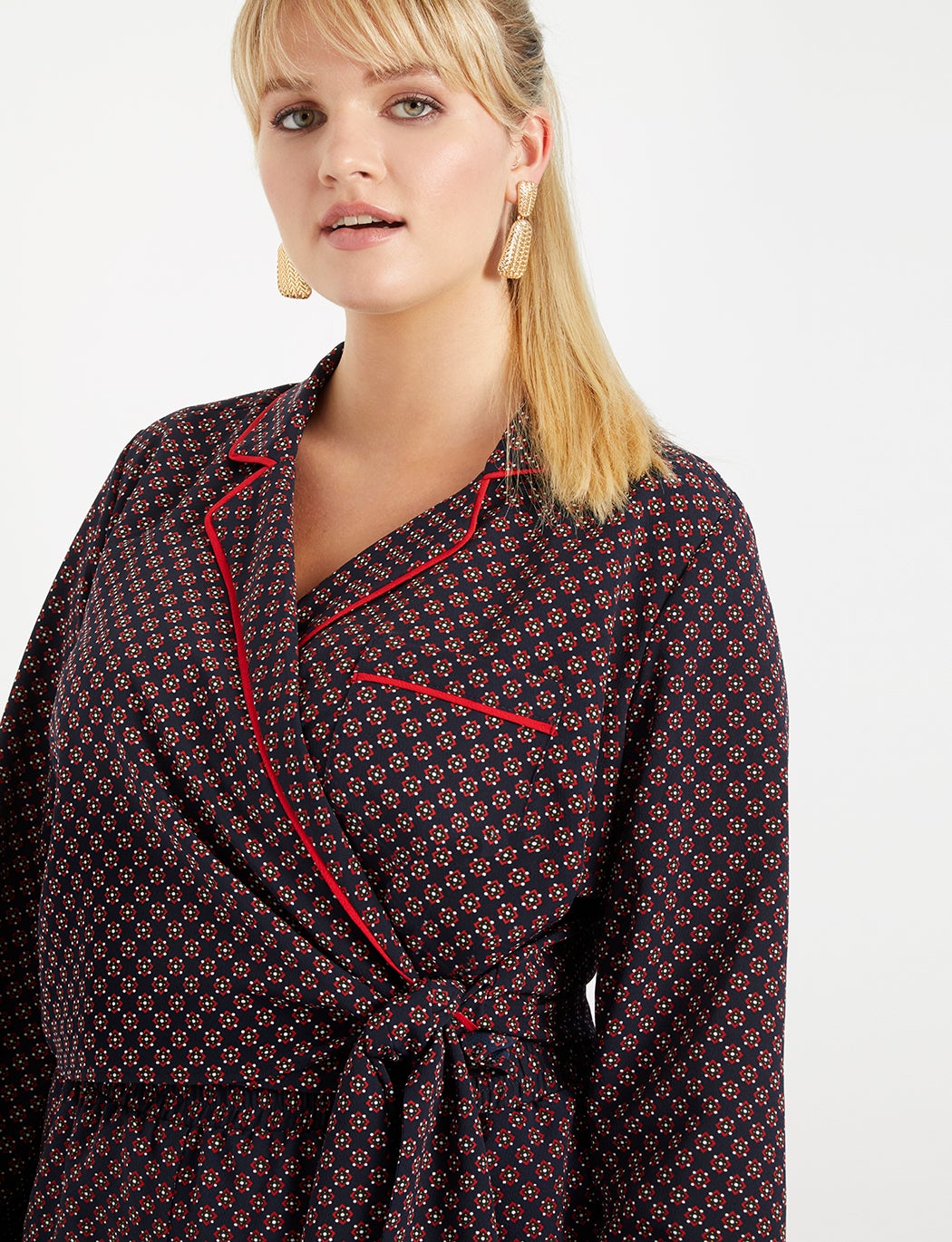 Eloquii + Wrap Front Pajama Top