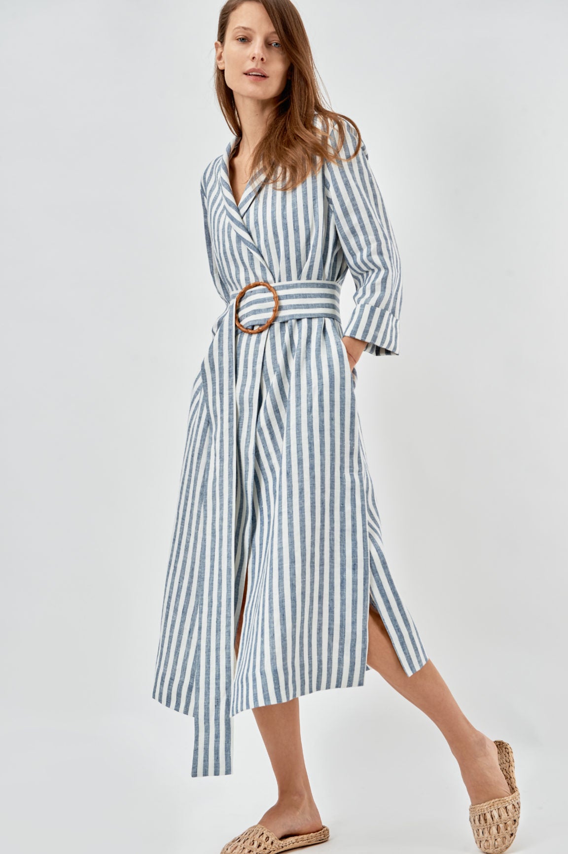 Sleeper + Ruled Linen Robe