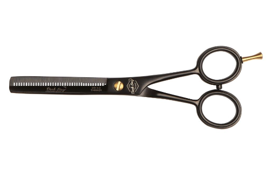 Dark Stag + Dark Stag Straight Thinner Scissors Black & Gold