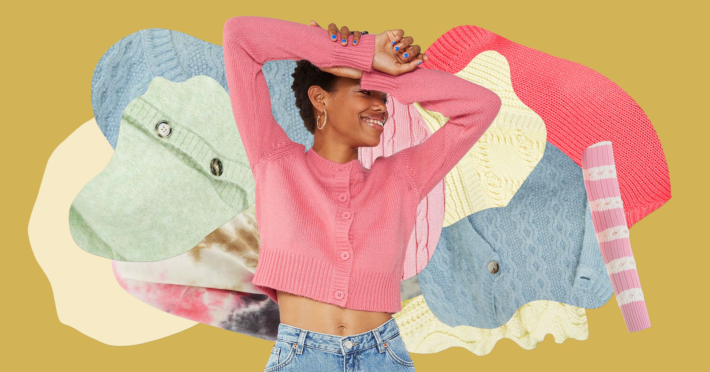 Pastel Cropped Cardigans Spring Trend Shopping