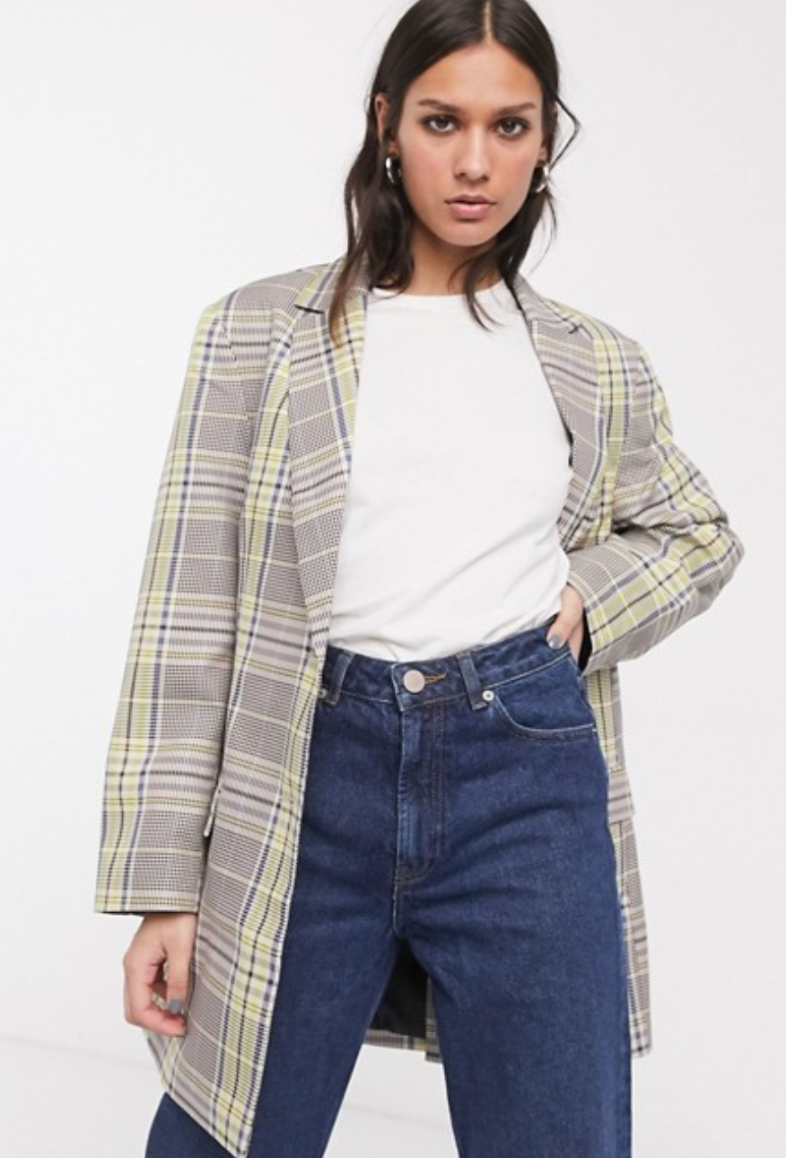 ASOS DESIGN + Check Dad Blazer