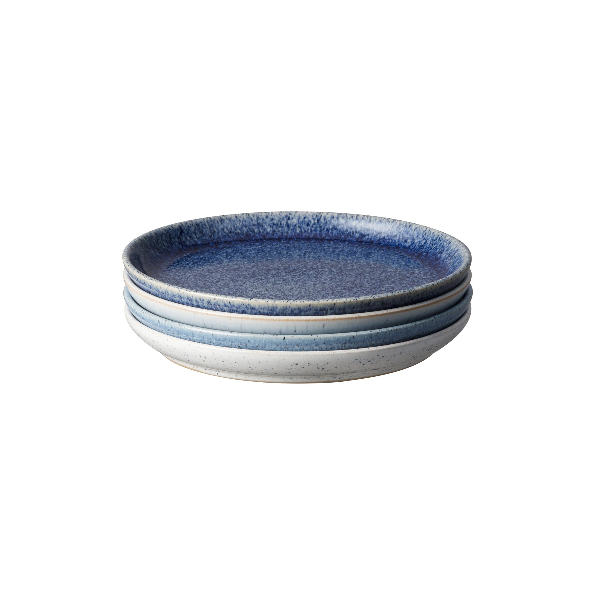 Denby + Studio Blue 4 Piece Small Coupe Plate Set