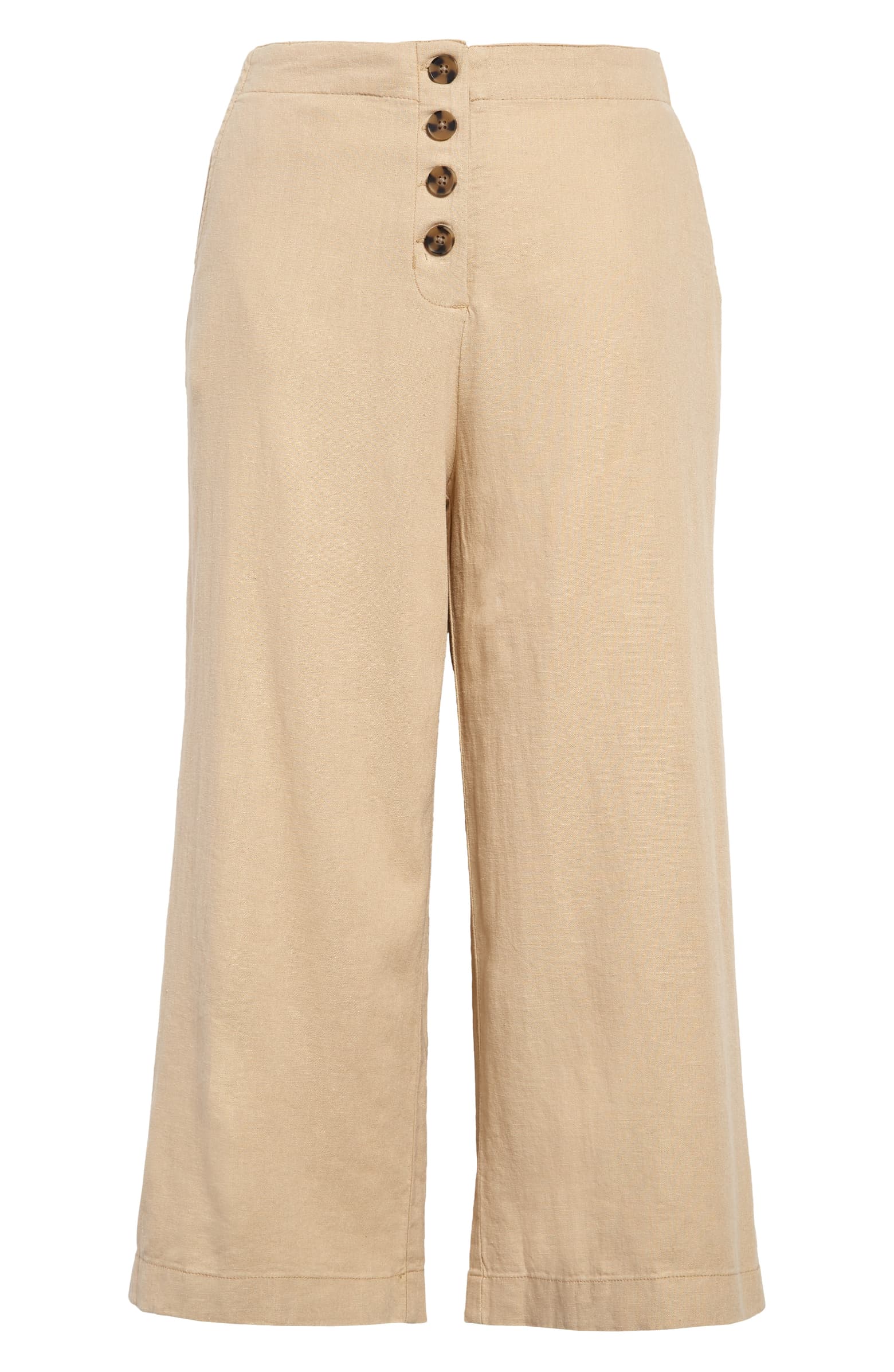 BP. + Button Front Linen Blend Pants