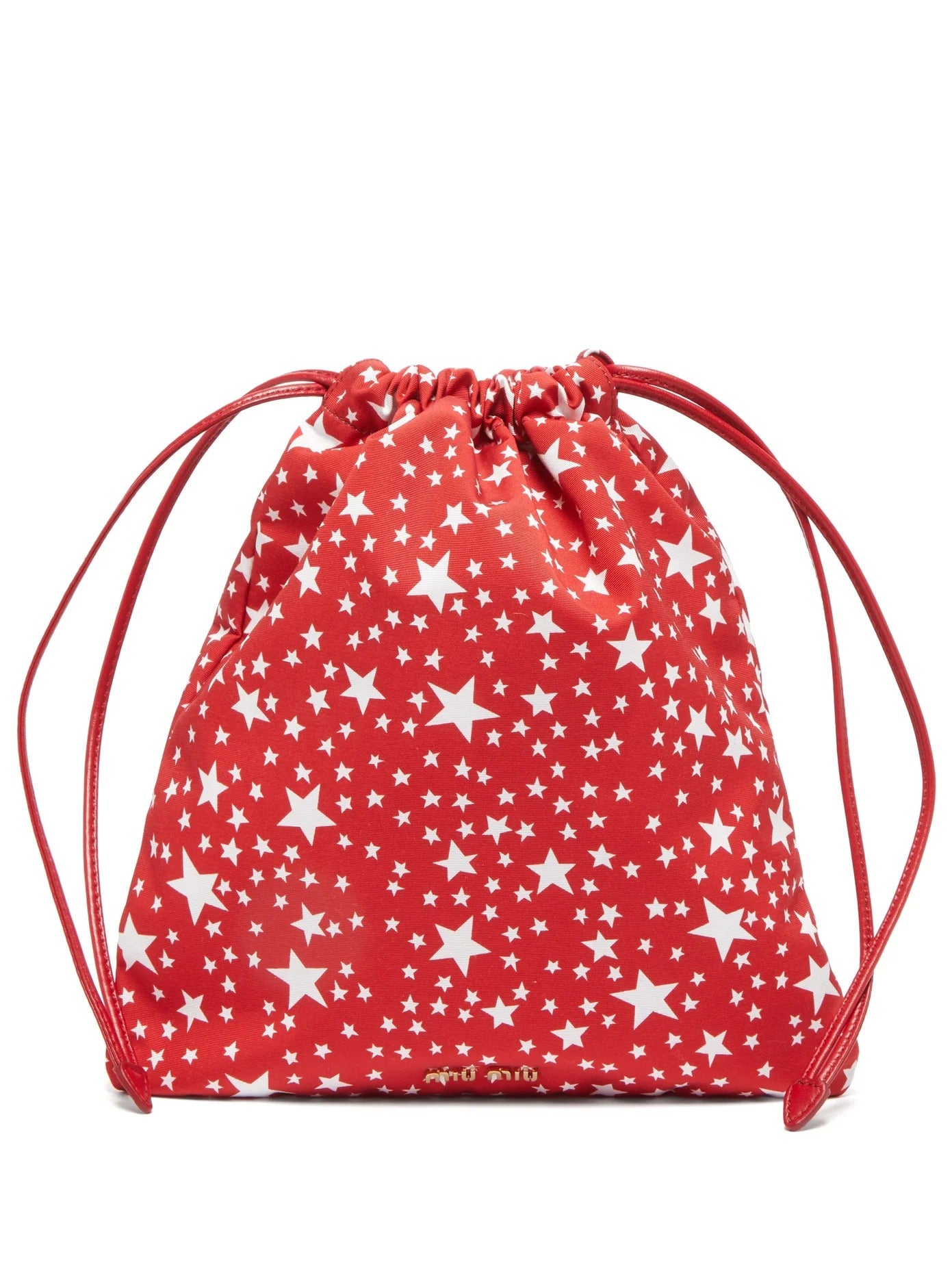 Miu Miu + Star-Print Drawstring Pouch