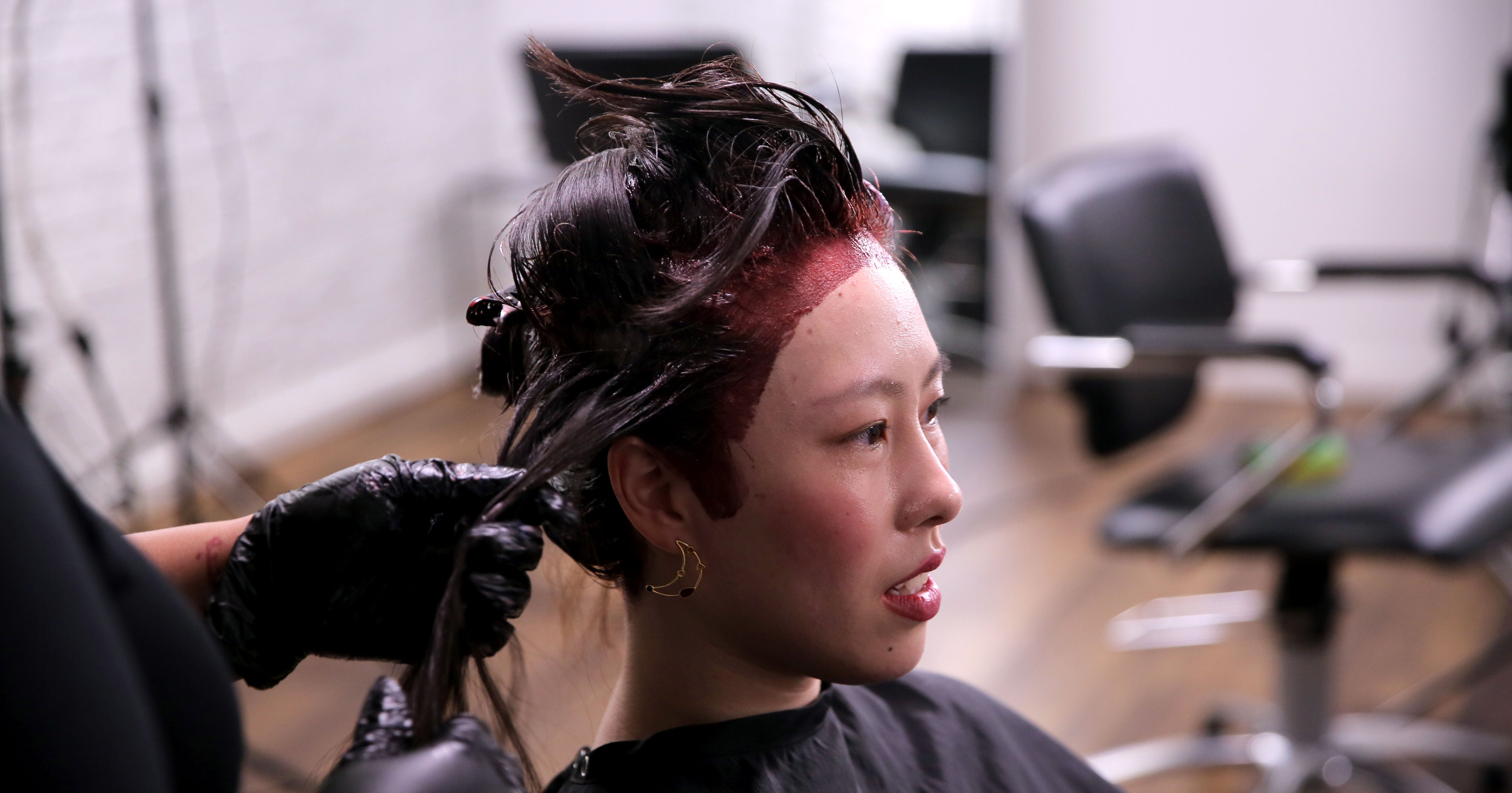 Red Hair Colour With Fringe Transformation Video