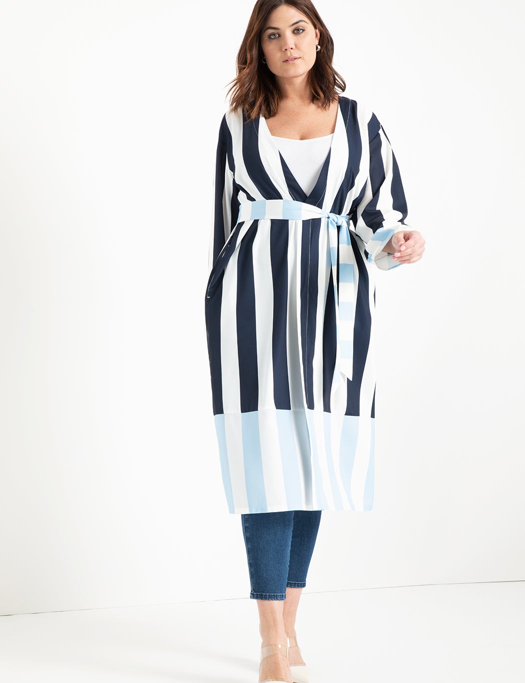 Elloqui + Mixed Stripe Duster