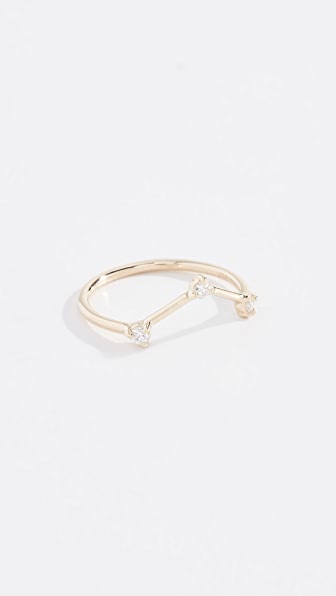 WWAKE + 14k Three Step Triangle Ring WWAKE + 14k Three Step Triangle Ring