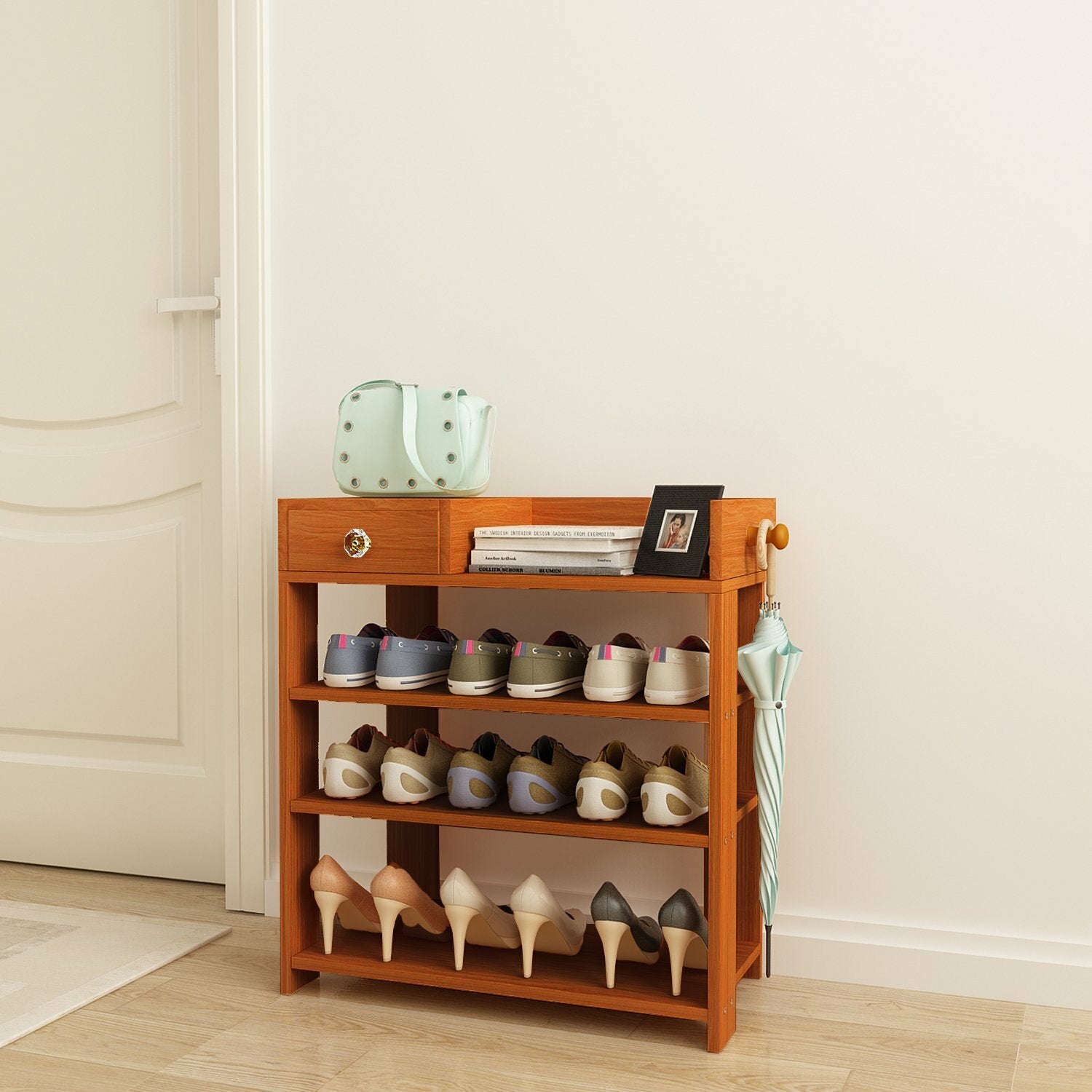 Rebrilliant + 12 Pair Shoe Rack