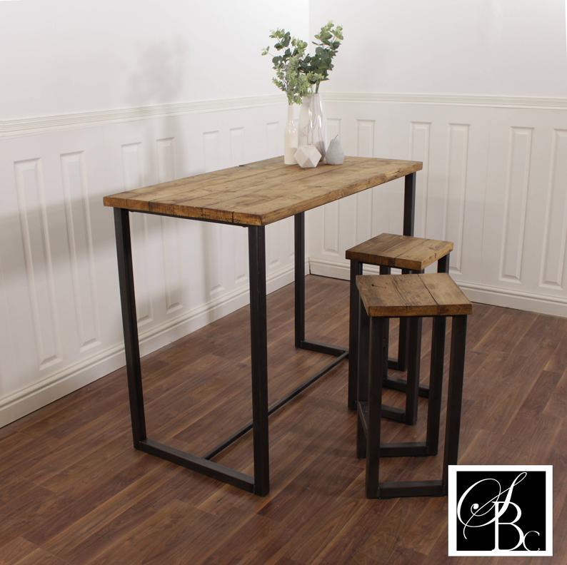 ShabbyBearCottage + Solid Wood Breakfast Bar Set