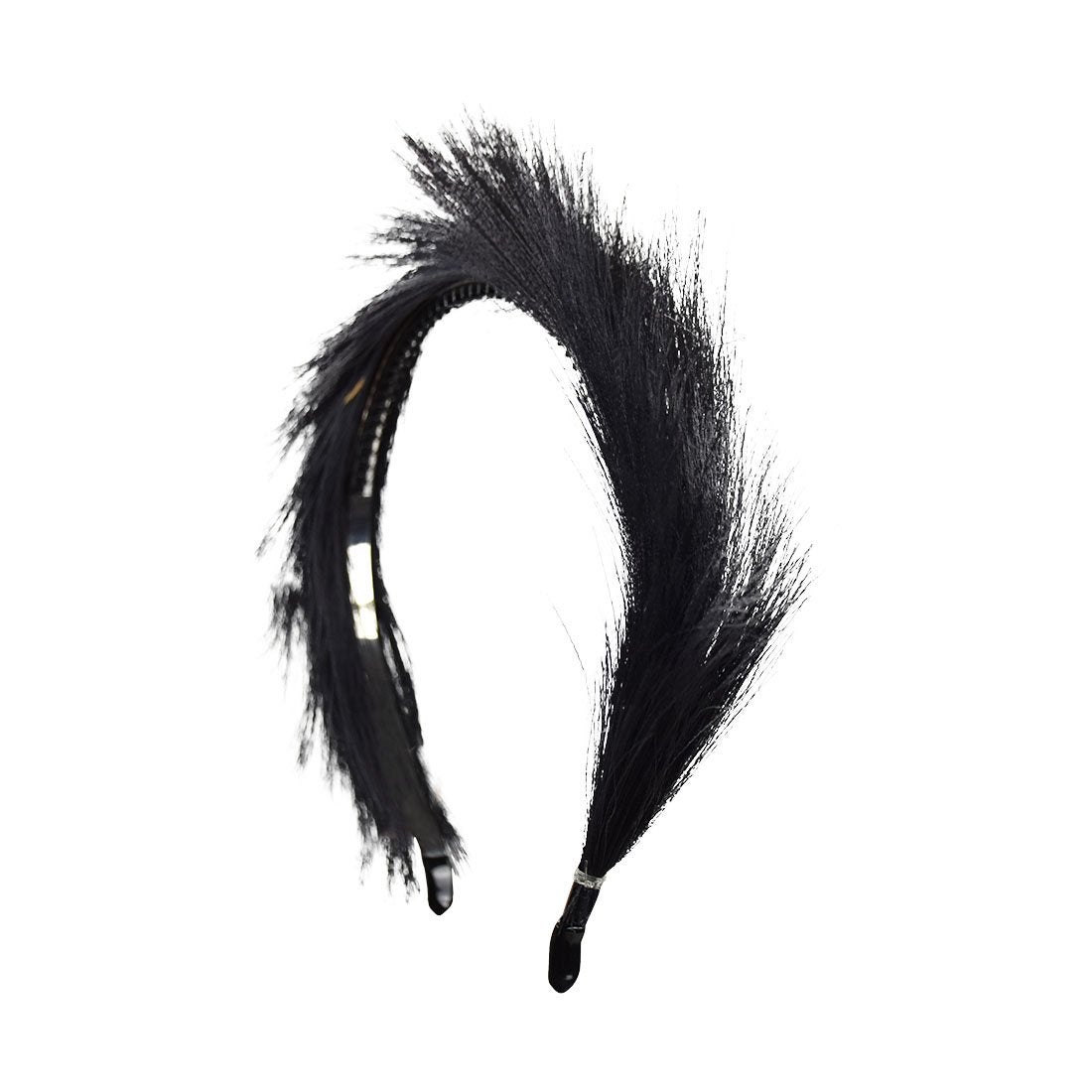 DaCee Designs + Accessories Feathered Headband – Black