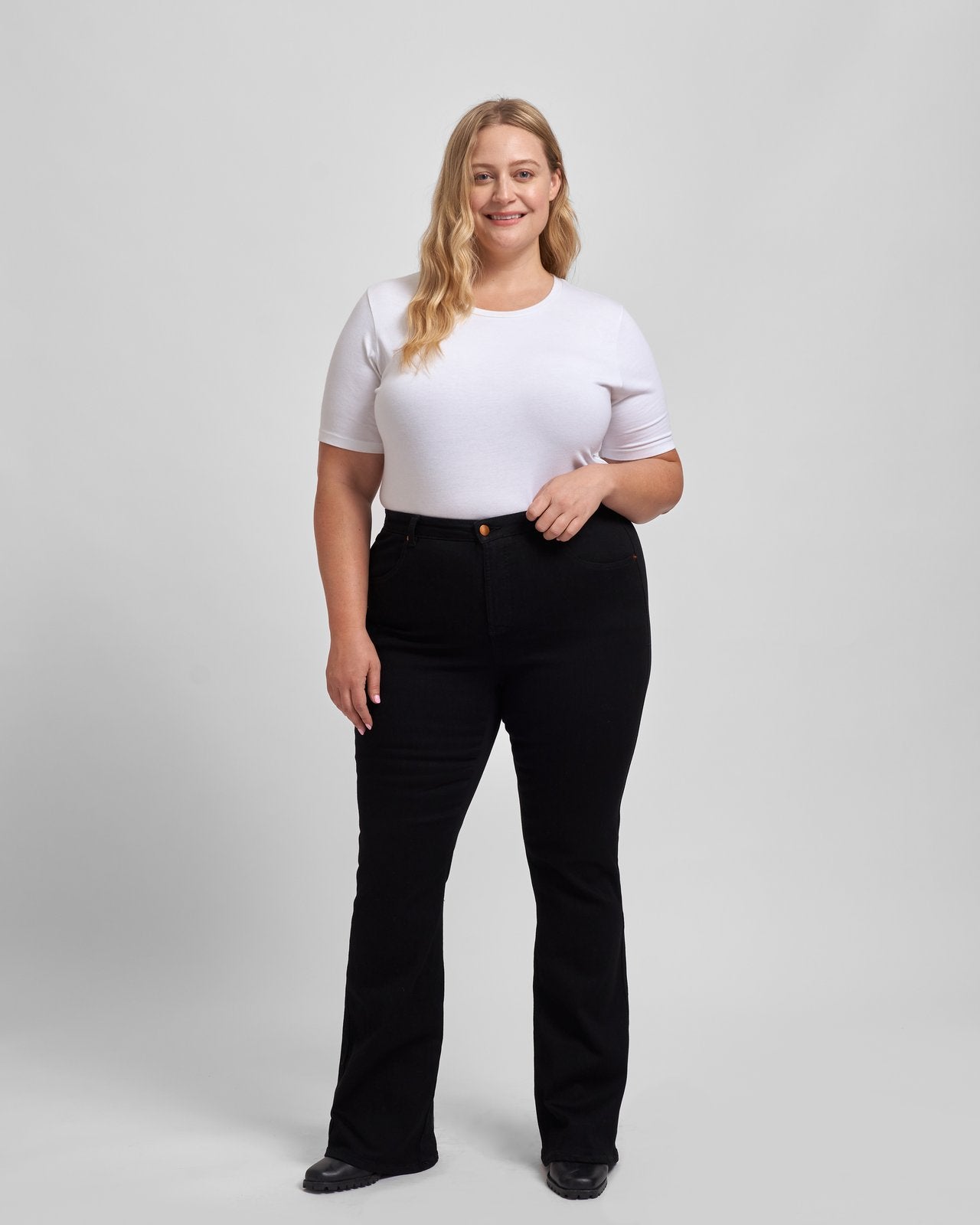 Universal Standard + Sava High Rise Flare Jeans